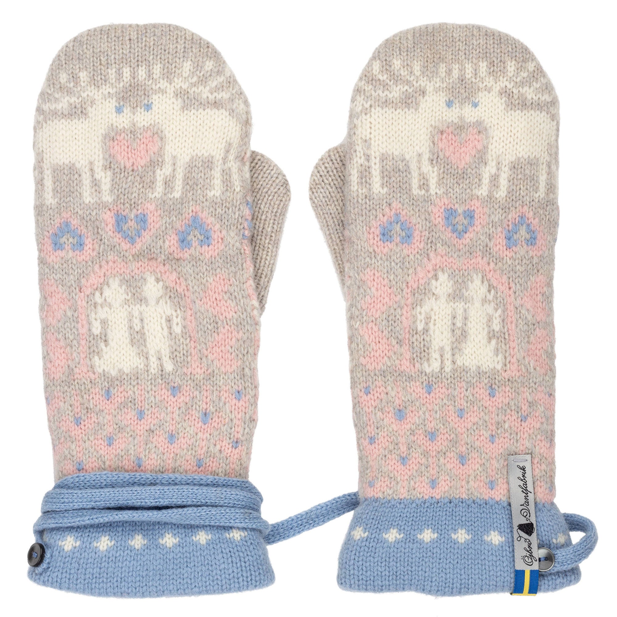 Organic Merino Wool Mittens by Ojbrovantfabrik Fästfolk Pattern Made in ...