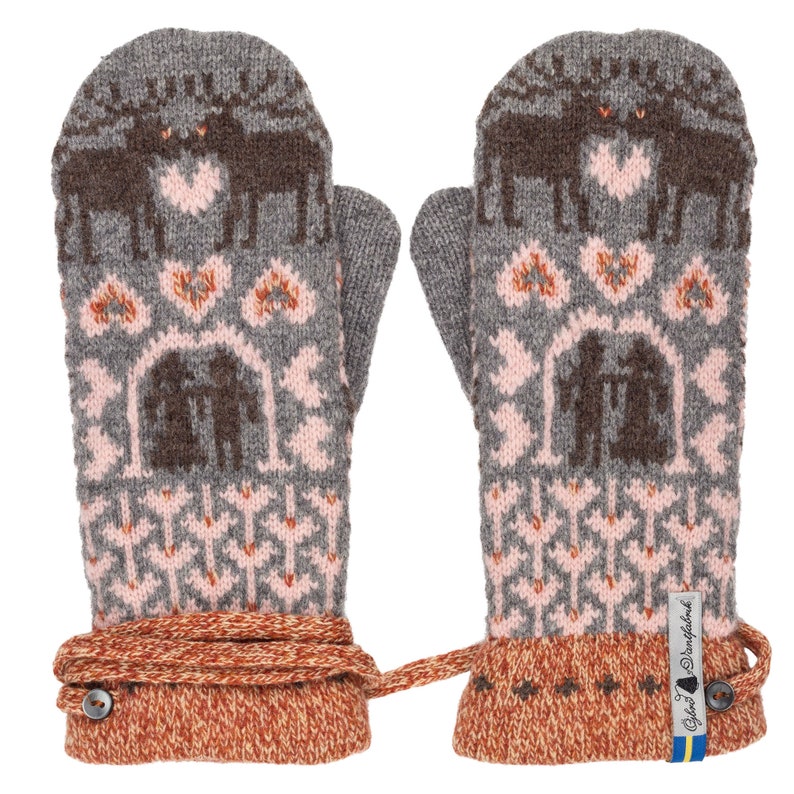 Organic Merino Wool Mittens by Ojbrovantfabrik Fästfolk Pattern Made in ...
