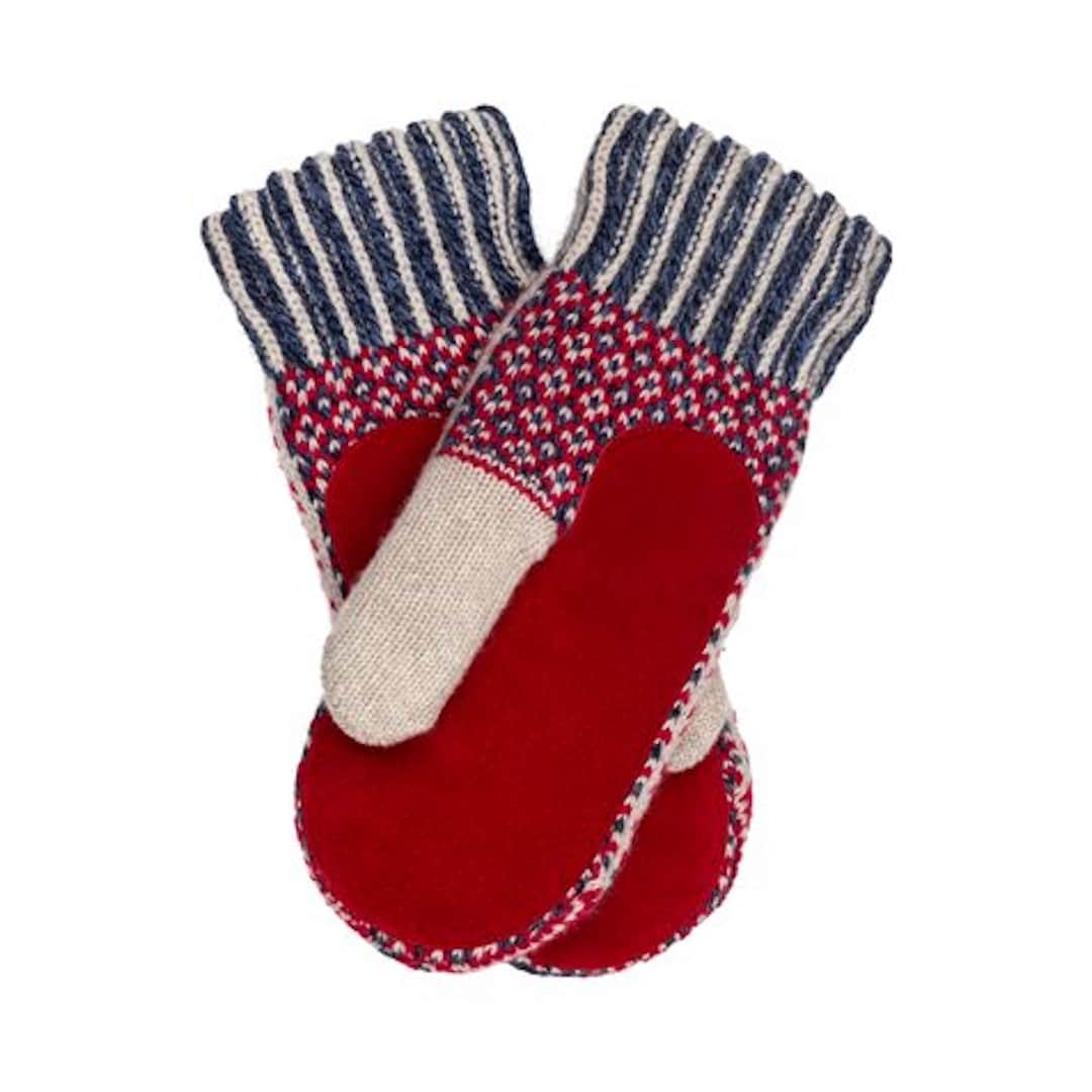 Organic Merino Wool Mittens With Suede Palm by Ojbrovantfabrik Lycksele ...