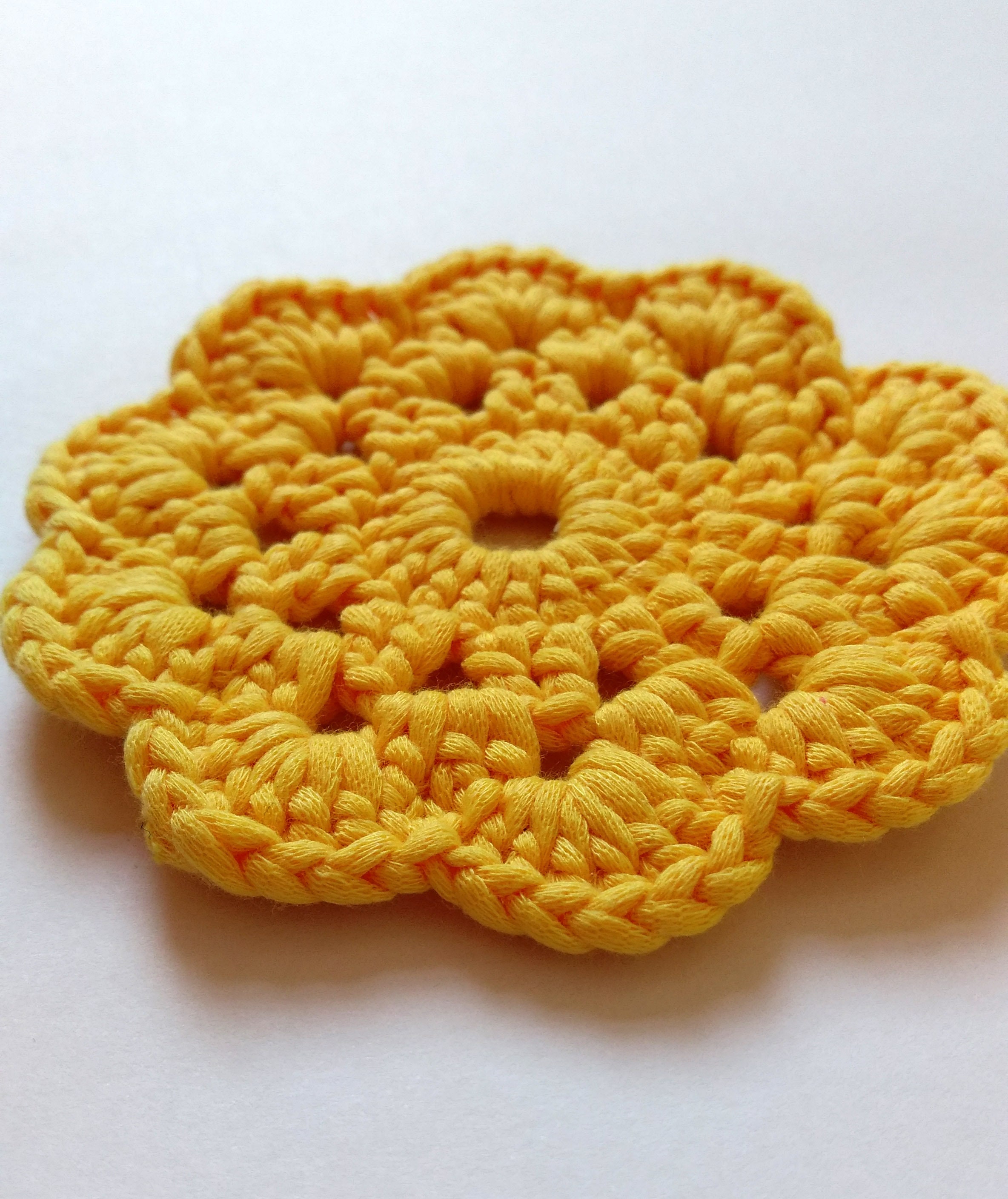 Bright Yellow Crochet Coasters - Etsy