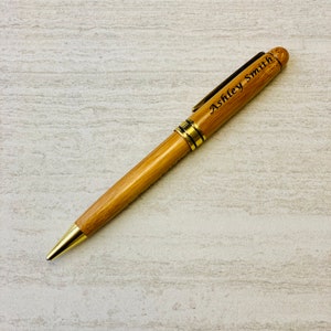 PERSONALIZED Exotic NATURAL Wood Pen, Engraved Wooden Pens, Rosewood ...