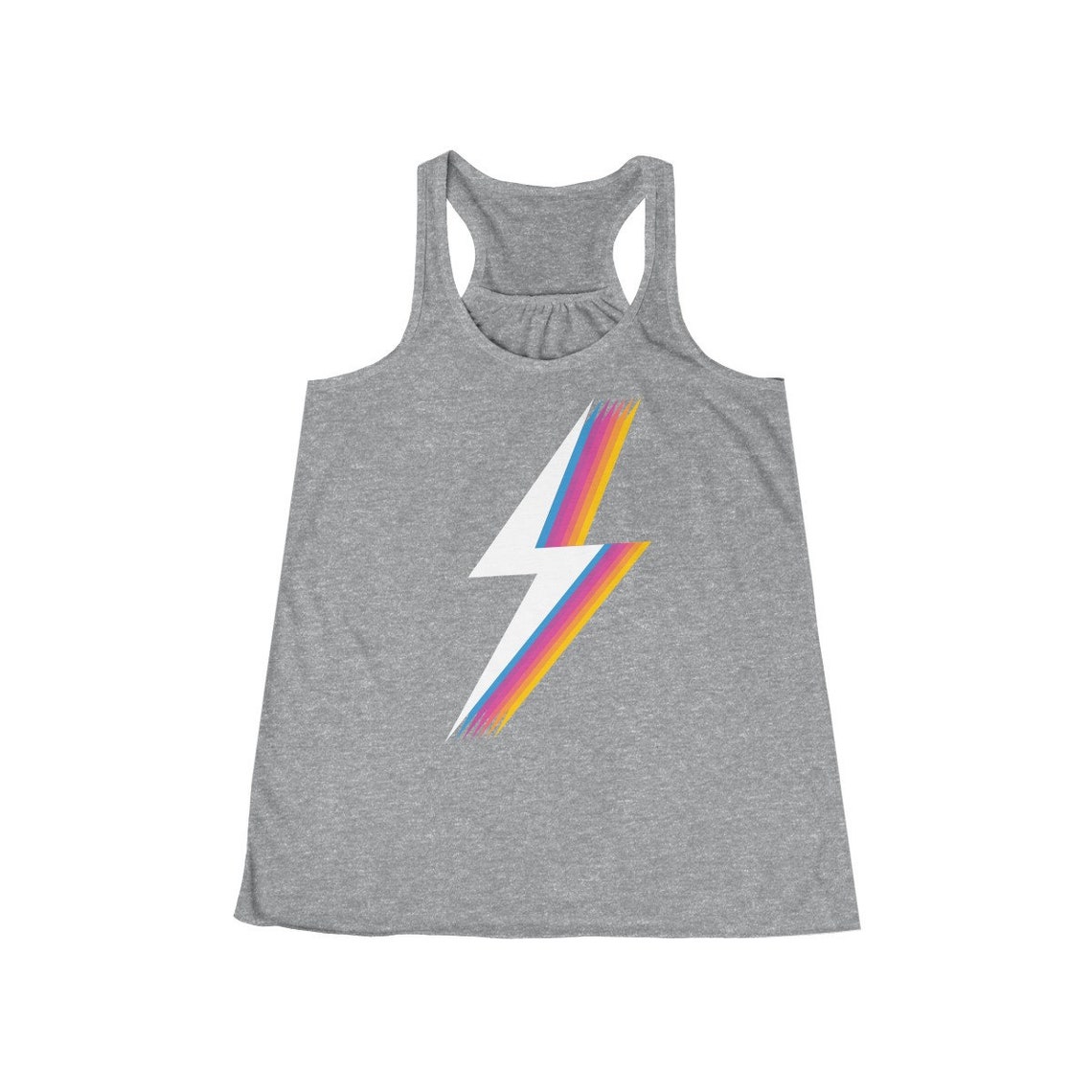Lightning Bolt Racerback Tank Womens Graphic Tank 70s Retro - Etsy