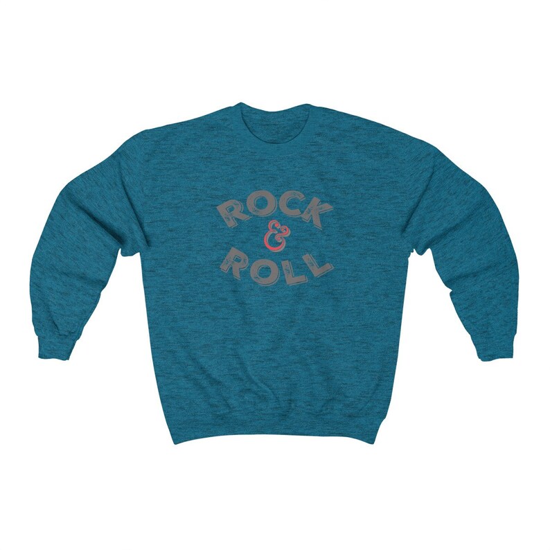Rock and Roll Sweatshirt, Rock N Roll Sweatshirt, Sweatshirt Women ...