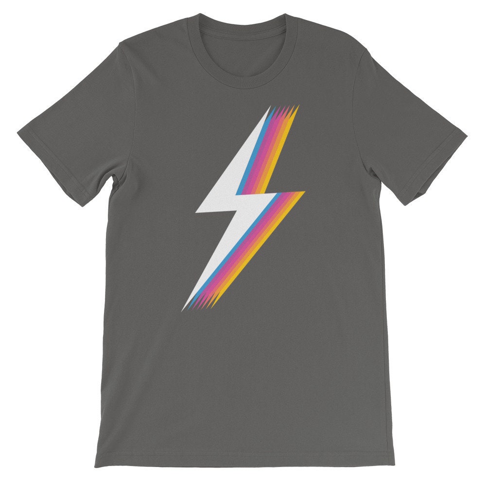 Lightning Bolt T Shirt, Unisex Graphic Tee, Retro Shirt, Aesthetic ...