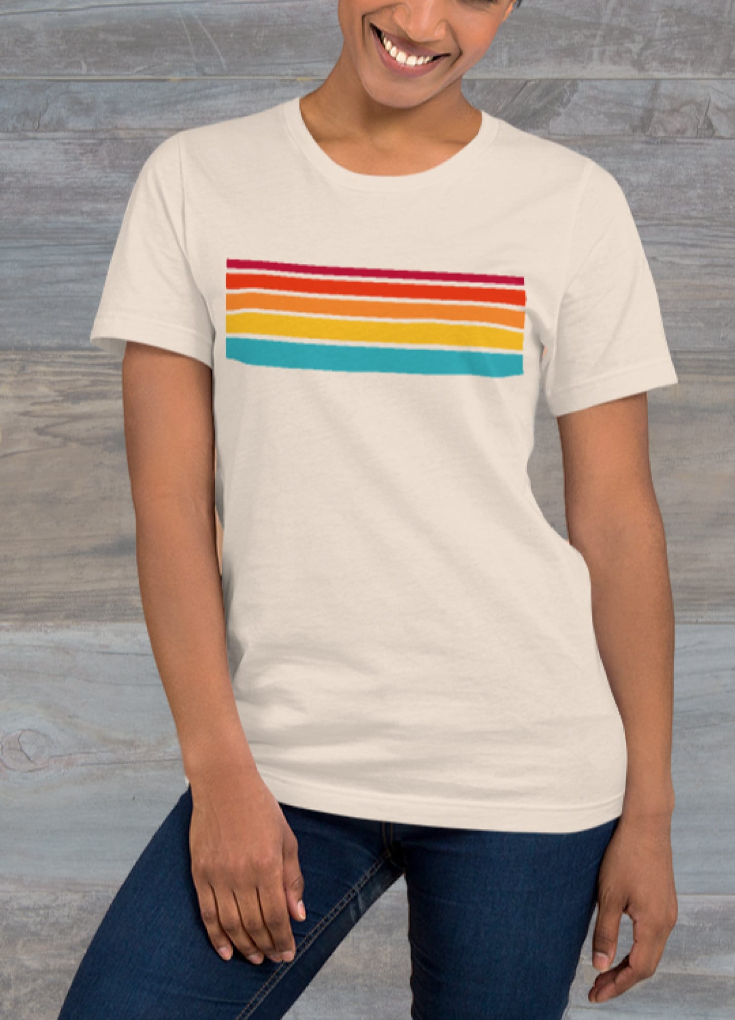 Retro Striped Tshirt Vintage Graphic Tee 70s Retro Tshirt Etsy