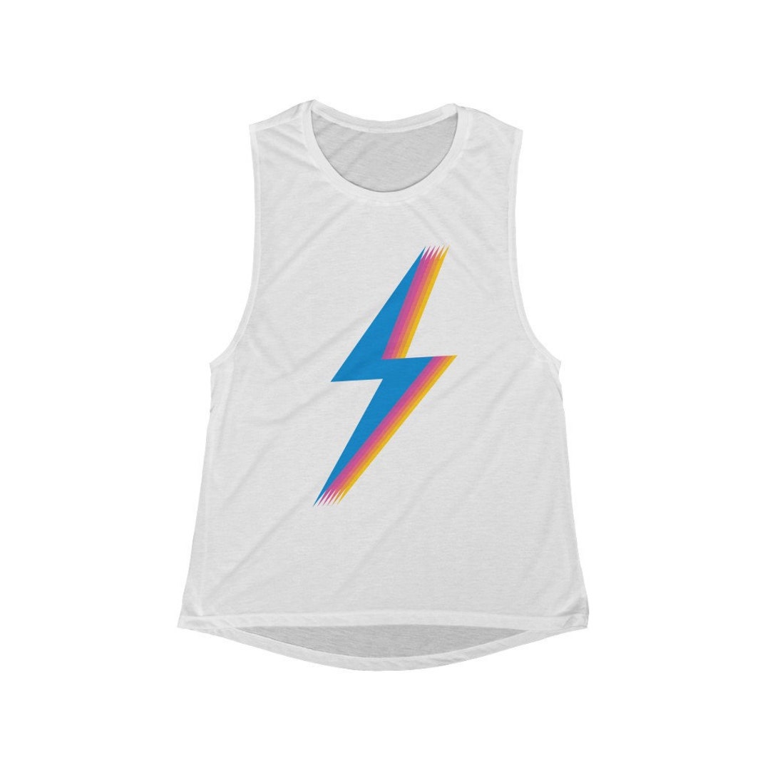 Bolt Graphic Tank, Lightning Tank, Retro Tank, Tank for Women, Workout ...