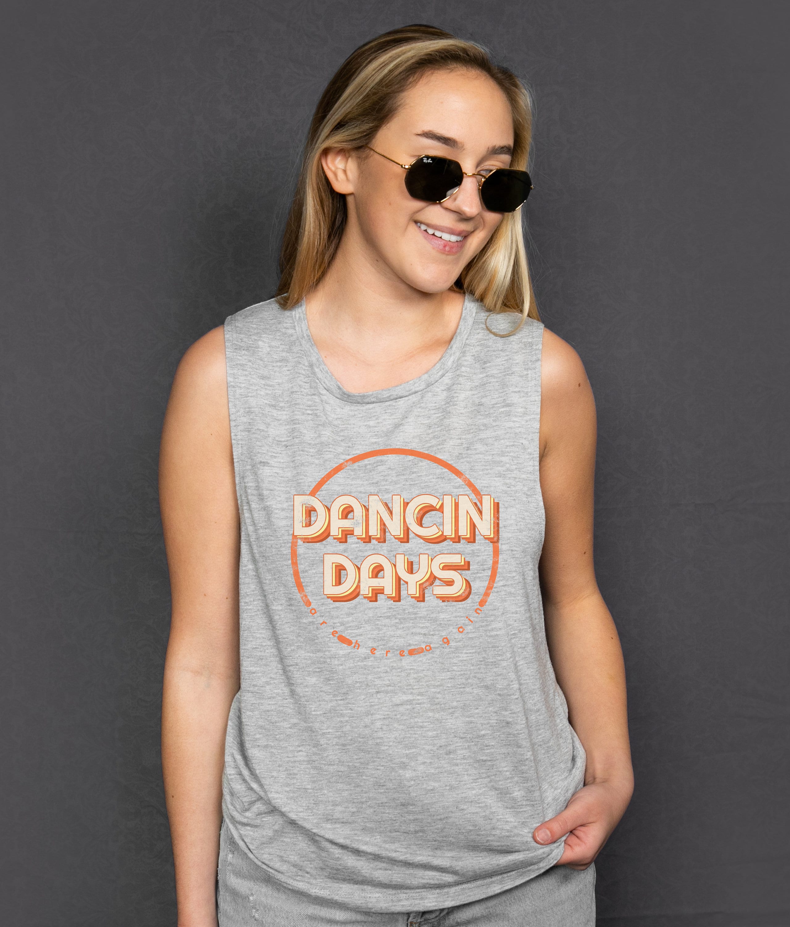 Retro Graphic Tank for Women, Dancing Days Muscle Tank, 70s Boho Tank ...