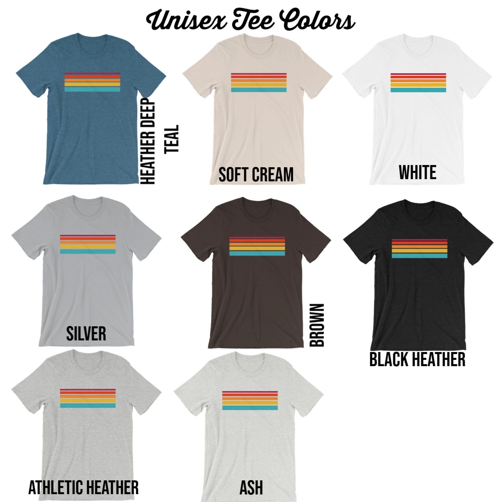 Retro Striped Tshirt Vintage Graphic Tee 70s Retro Tshirt - Etsy