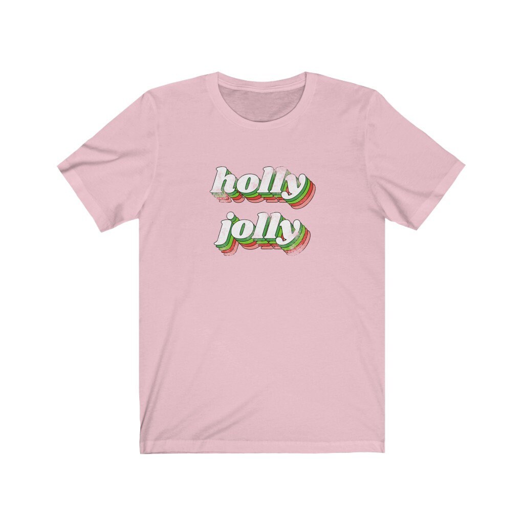Retro Christmas Shirts, Holly Jolly Shirt, Christmas Graphic Tee ...
