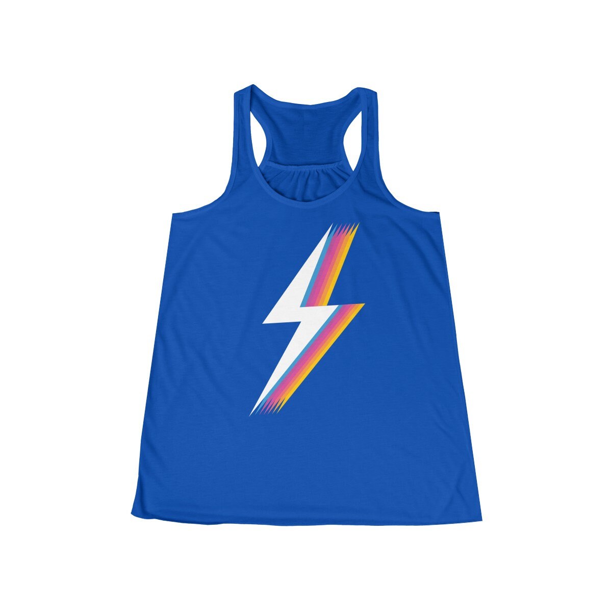 Lightning Bolt Racerback Tank, Womens Graphic Tank, 70s Retro Tank ...
