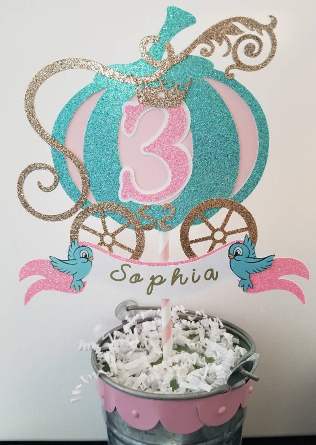 Cinderella Carriage Cake Topper | Table Centerpieces - Etsy