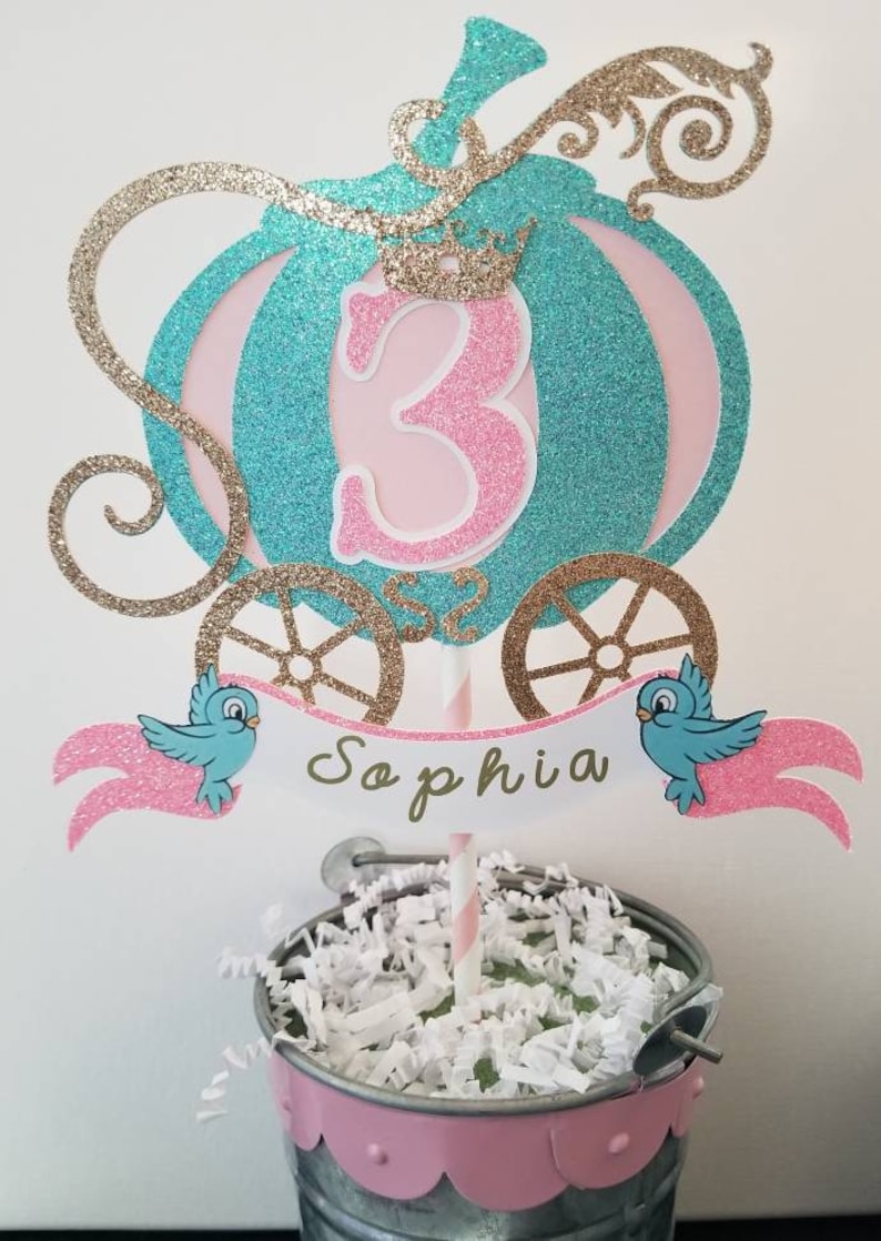 Cinderella Carriage Cake Topper | Table Centerpieces - Etsy