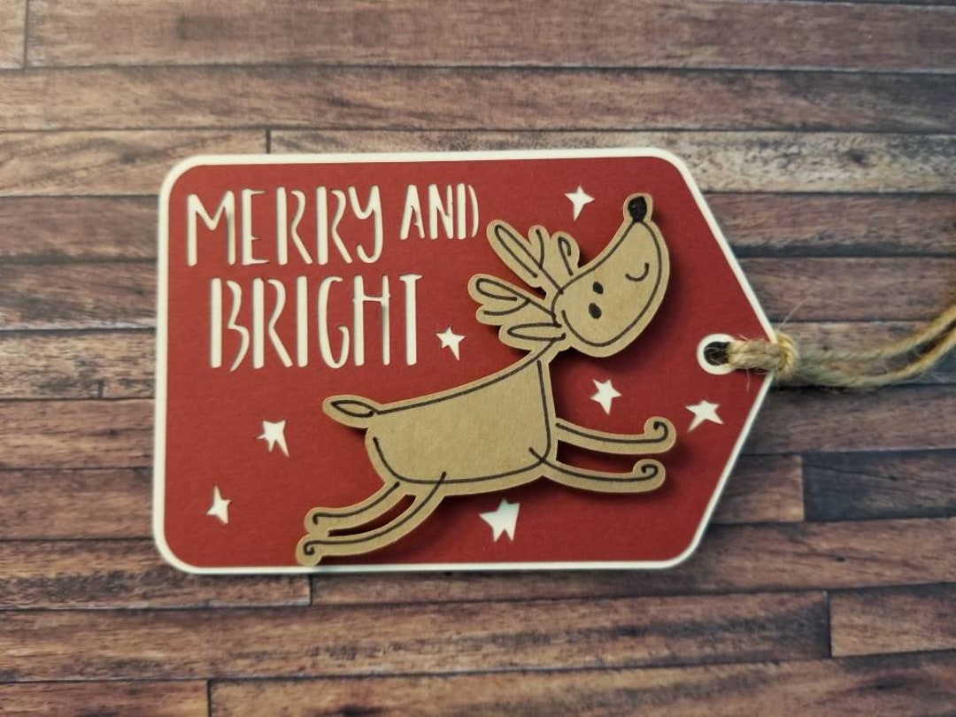 Christmas Reindeer Gift Tags | Set of 6 - Etsy