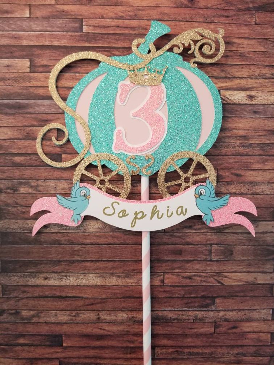 Cinderella Carriage Cake Topper | Table Centerpieces - Etsy