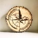 Wood Burned Compass Plaque-nature Theme - Etsy