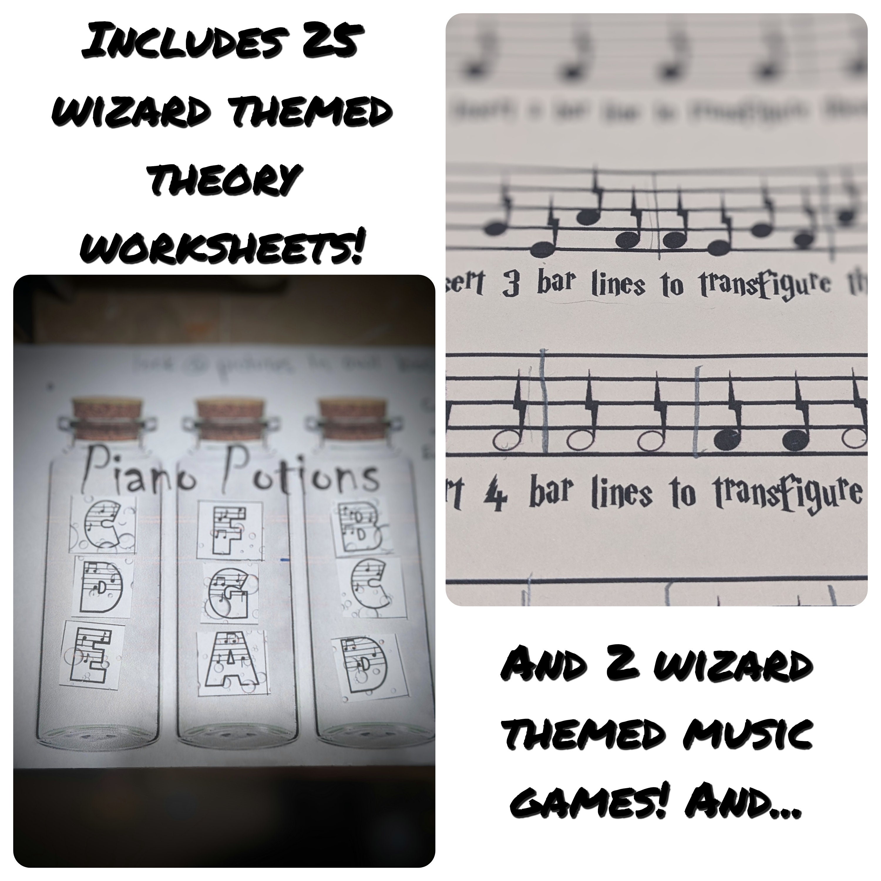 Wizard Themed Piano Teacher Resource Bundle - Etsy