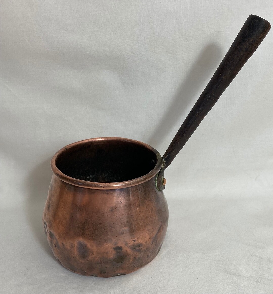 Antique French Copper Pan French Copper Ladle Antique Solid Copper Pan ...