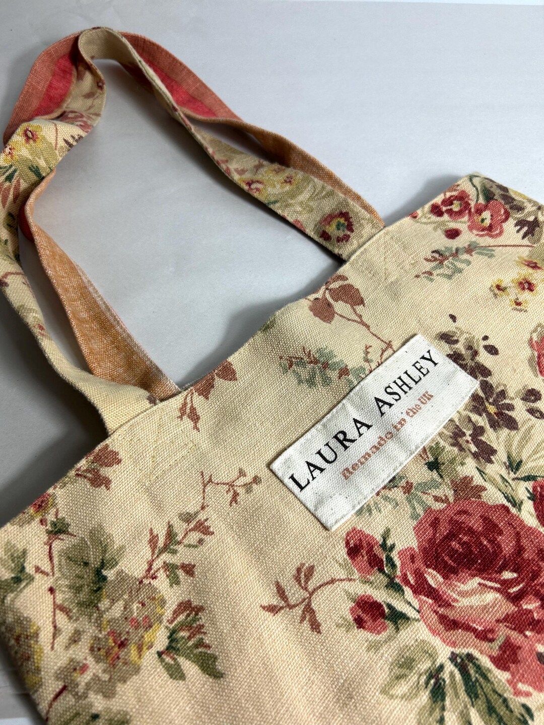Vintage Laura Ashley Tote Bag - Handmade Shopping Bag - Etsy