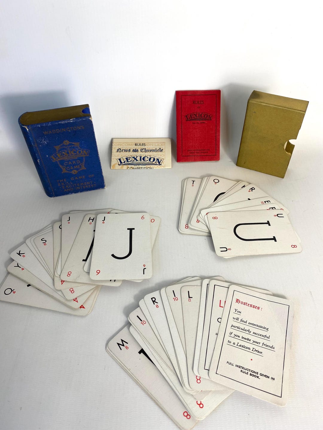 Vintage Letter Game - 1930s Lexicon Letter Game - Fun to Play, Craft ...