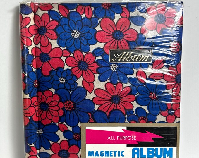 Vintage Magnetic Photograph Album - 1970s Flower Power Pattern - Etsy