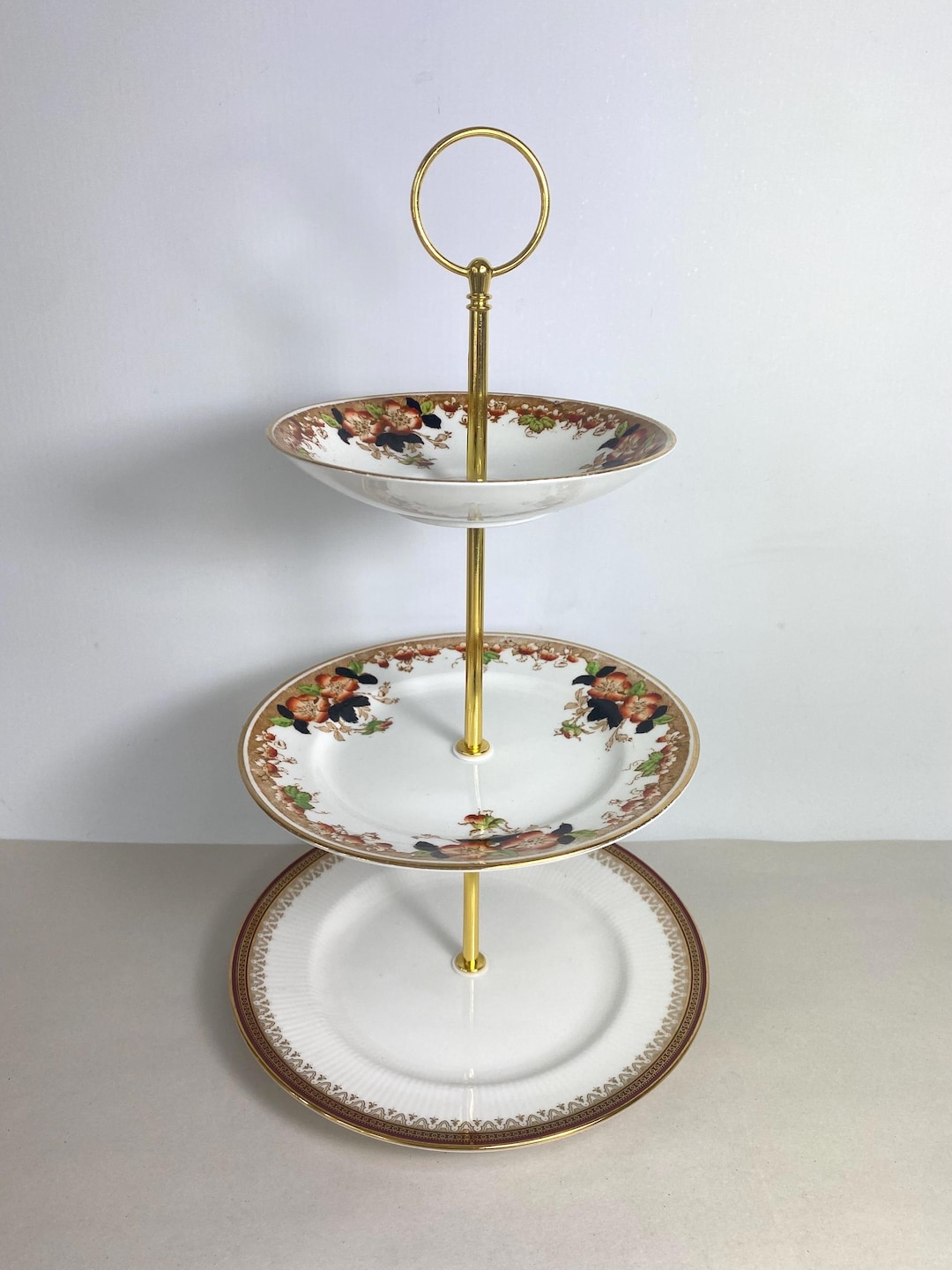 Vintage Cake Stand / Handmade 3 Tier Tower - Etsy