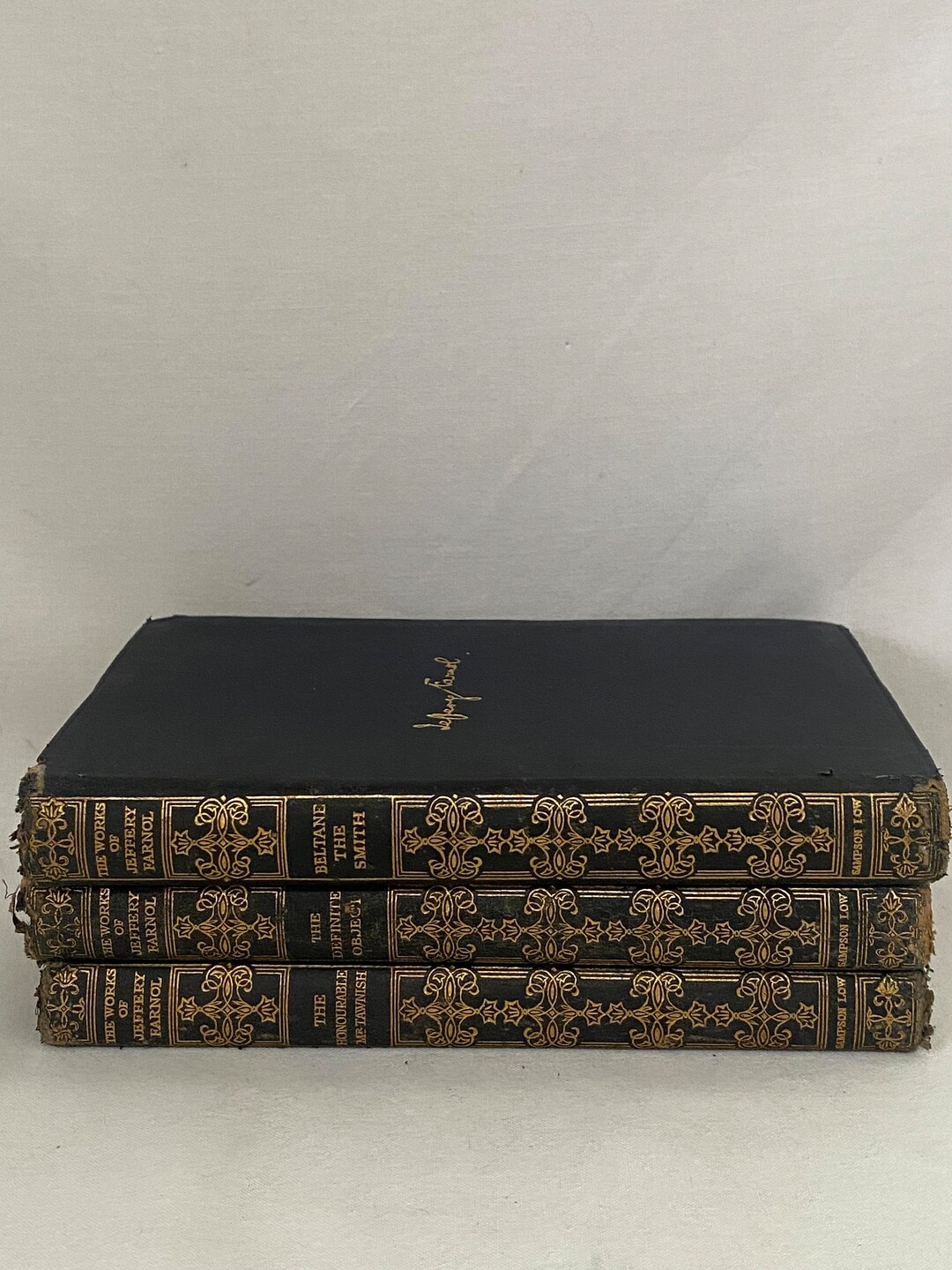 Antique Book Bundle - Old Books - Decorative Book Set - Vintage Prop ...