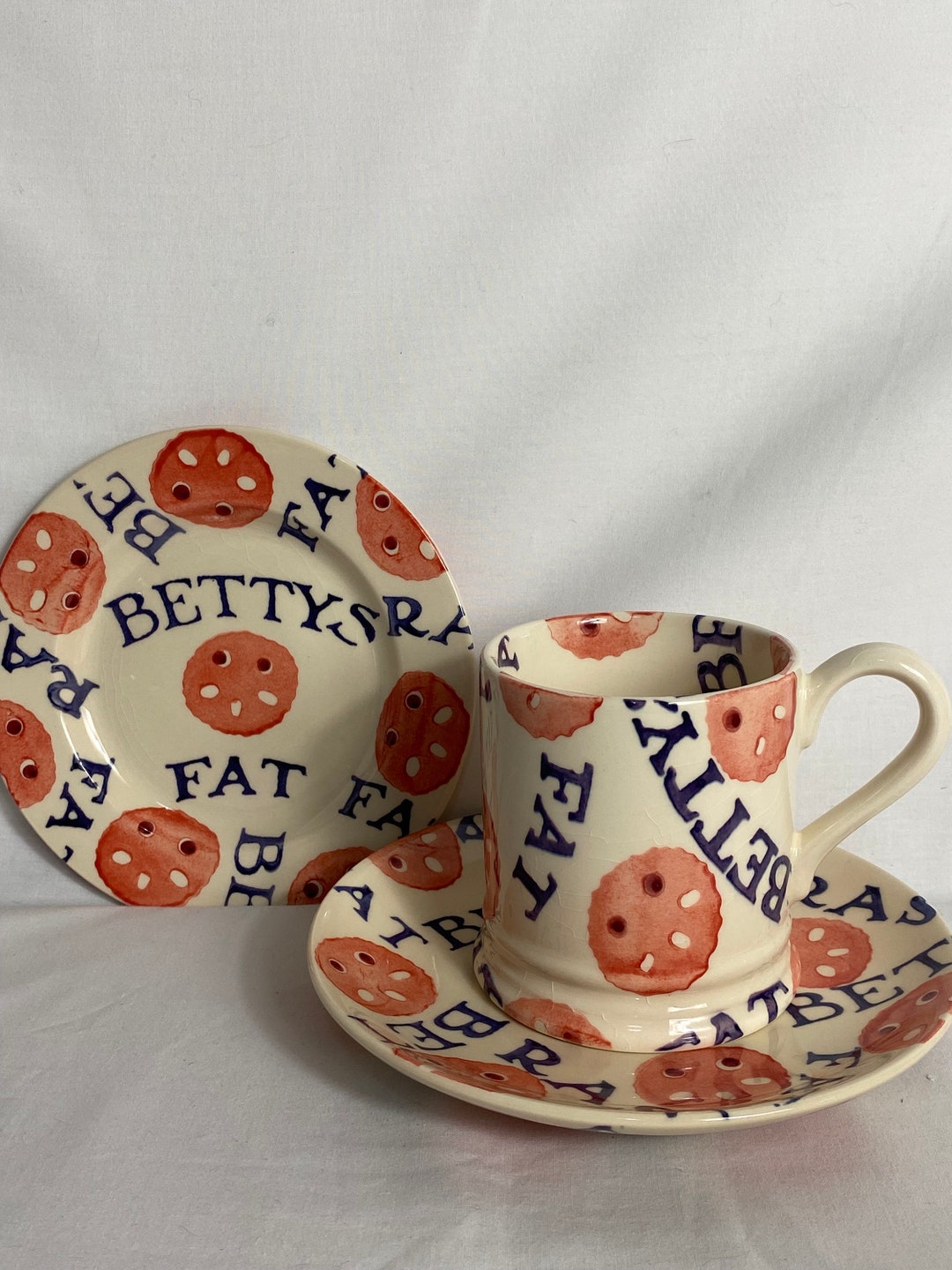 Emma Bridgewater Fat Rascal Tea Set Large Mug Saucer and - Etsy