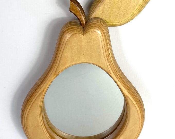 Vintage Mirror - Pear Shaped Wooden Mirror - Pear Mirror - 13” - VGC - Etsy