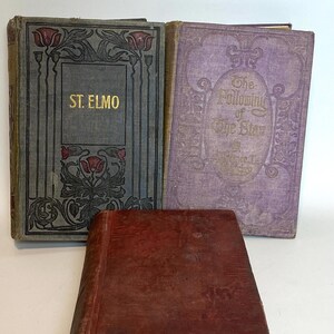 Antique Book Bundle Old Books Decorative Book Set Prop Display Vintage ...