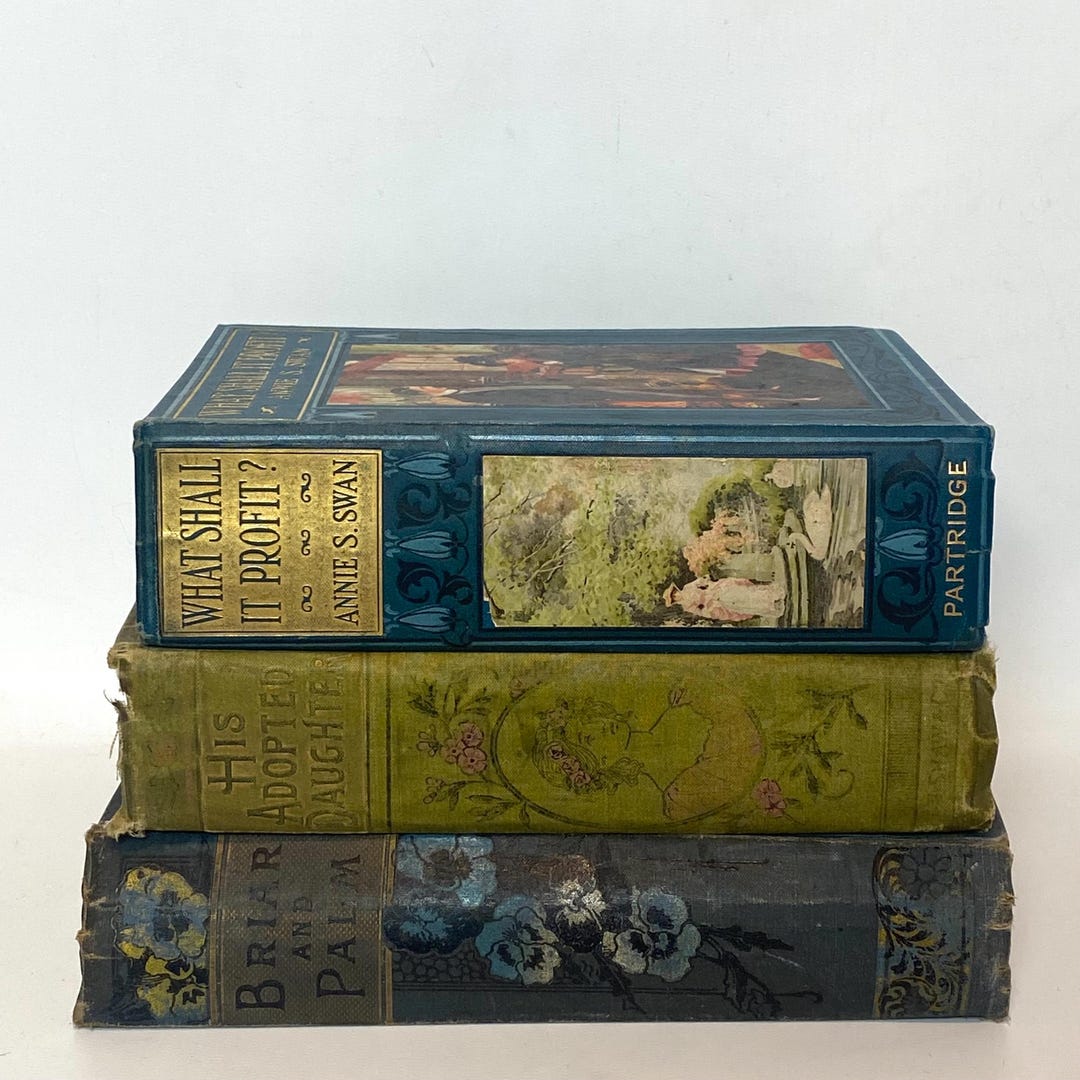Antique Book Bundle Old Books Decorative Book Set Vintage Prop Display ...