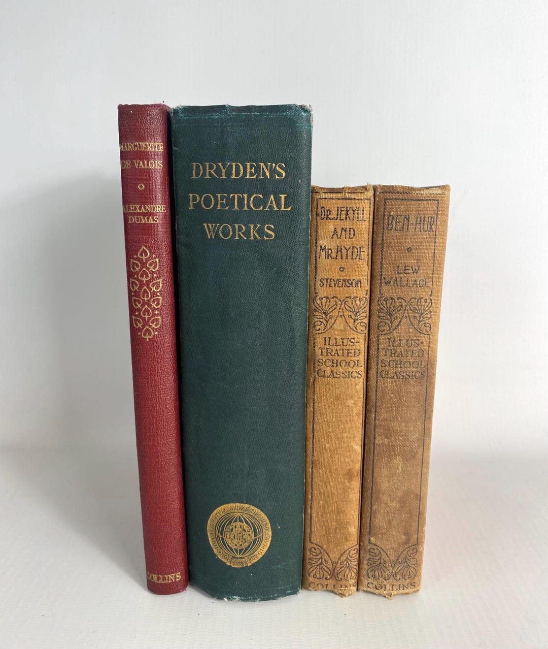 Vintage Book Bundle - Old Books - Decorative Book Set - Vintage Prop ...