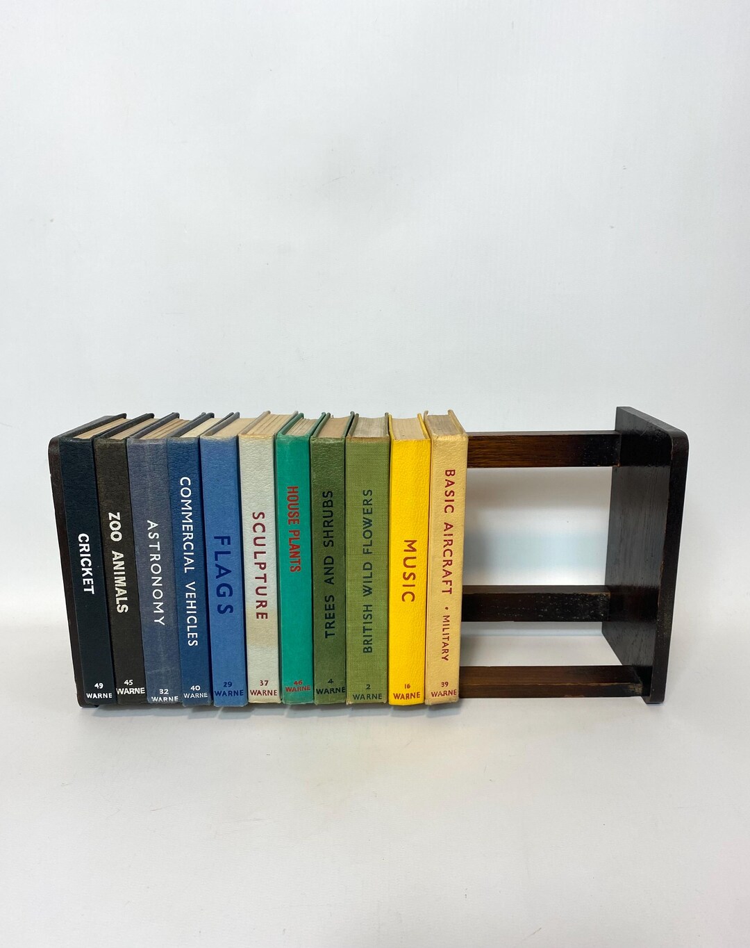 Vintage Wooden Book Stand Free Standing Book Shelf Hand Crafted Mid ...