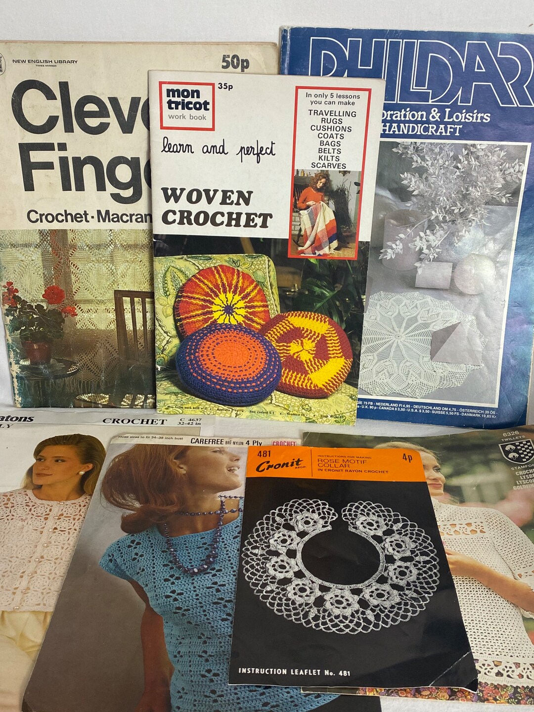 Vintage Crochet Pattern Crochet Guide Crochet Booklet 7 Guides 1960s ...