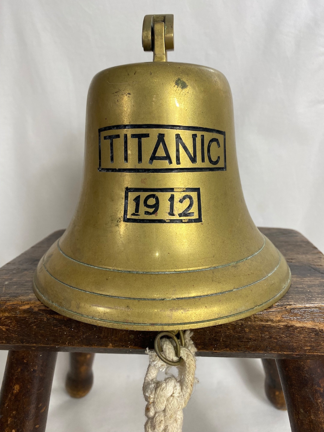 Vintage Brass Bell Large Brass Ship Bell Maritime Brass Bell Titanic ...