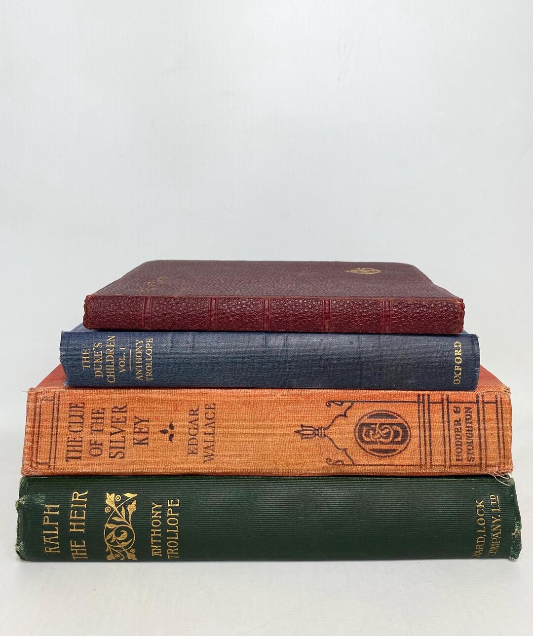 Vintage Book Bundle - 4 Colourful Old Books - Decorative Book Set ...