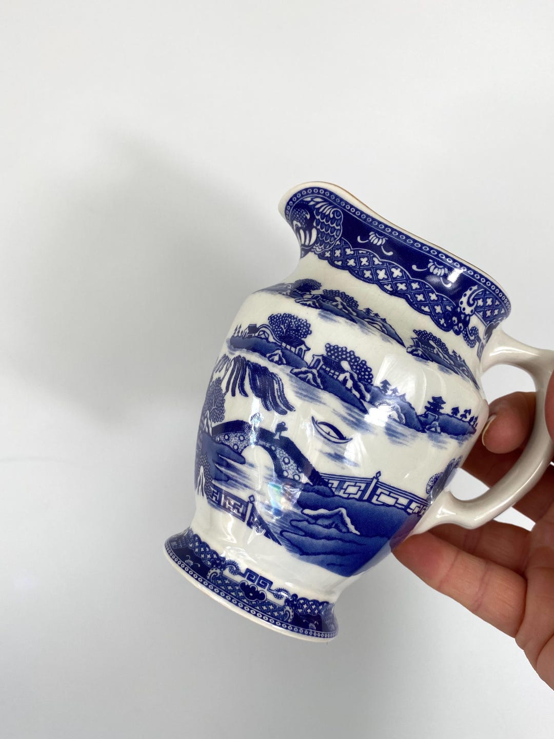 Blue Willow Milk Jug - Small Vintage Wade Jug - Ringtons Fine China ...