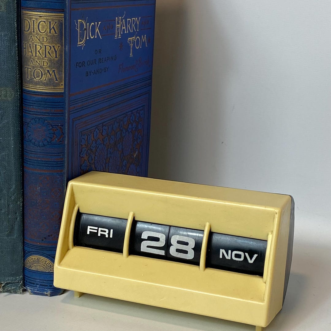 Vintage Desk Calendar - Vintage Perpetual Calendar - Mid Century Desk ...