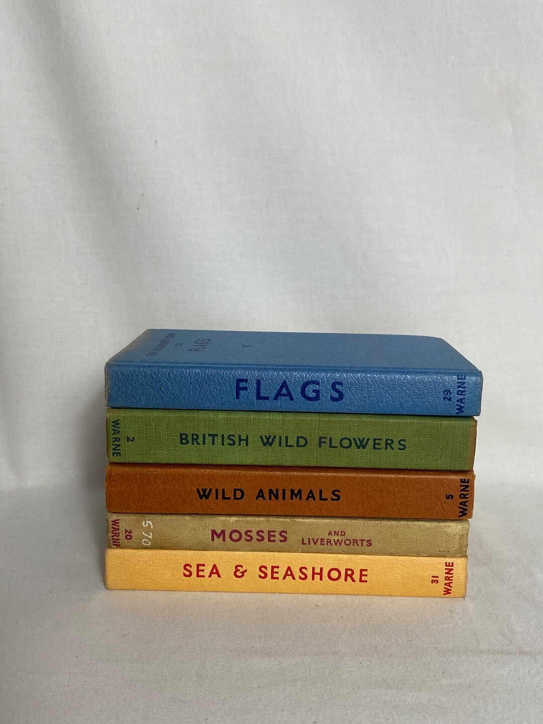 Vintage Observer Book Set Prop Display Mosses, Sea & Seashore, Wild ...