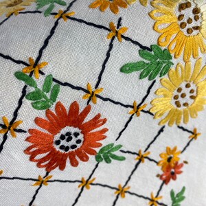 Vintage 1950s Embroidered Linen Tea Cosy Cover: Floral Design - Etsy