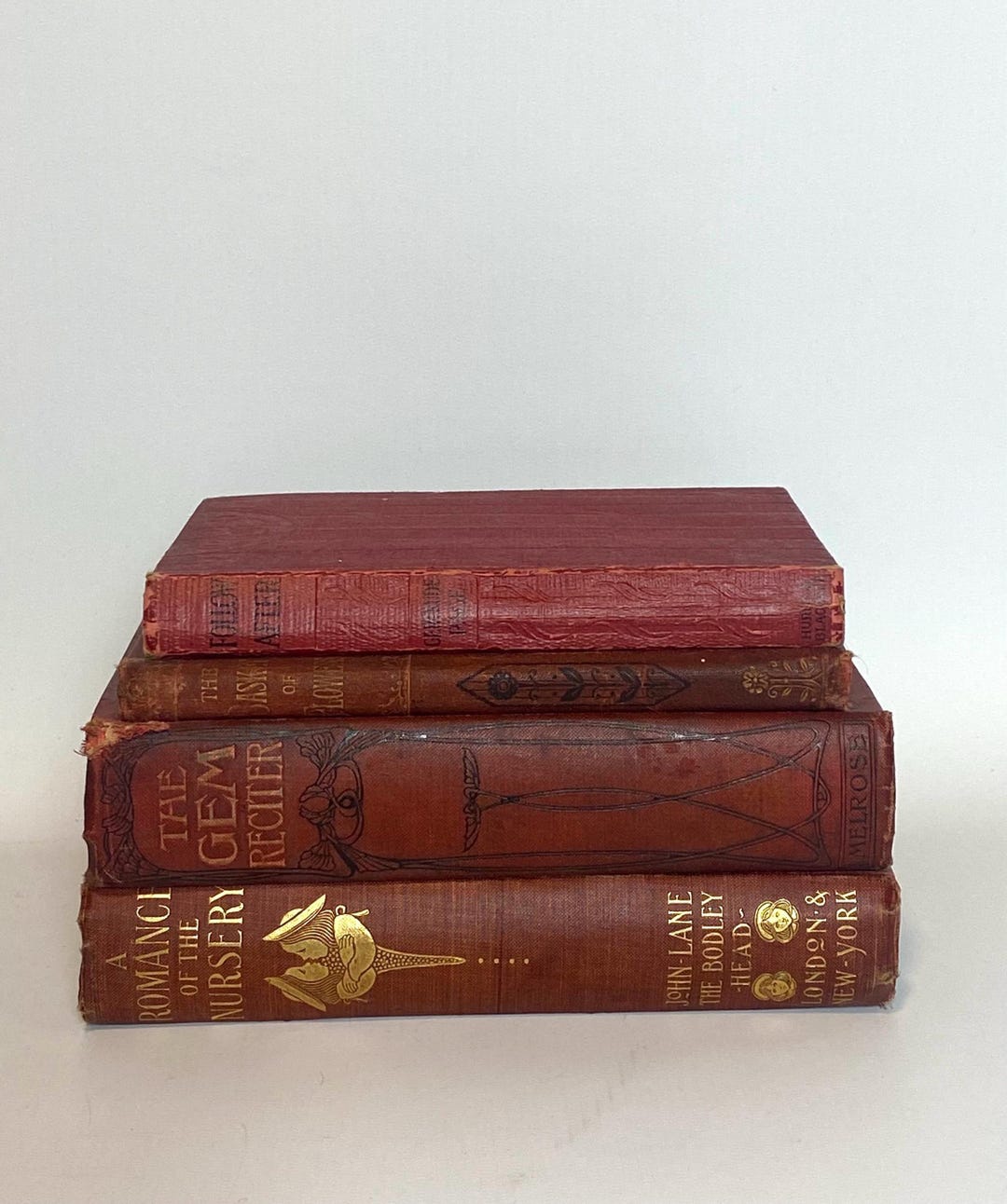 Antique Book Bundle Vintage Book Set Old Books Decorative Books Vintage ...