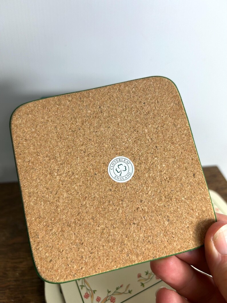 Vintage Eternal Beau Coasters - Cloverleaf Cork Drink Mats - 1980s ...