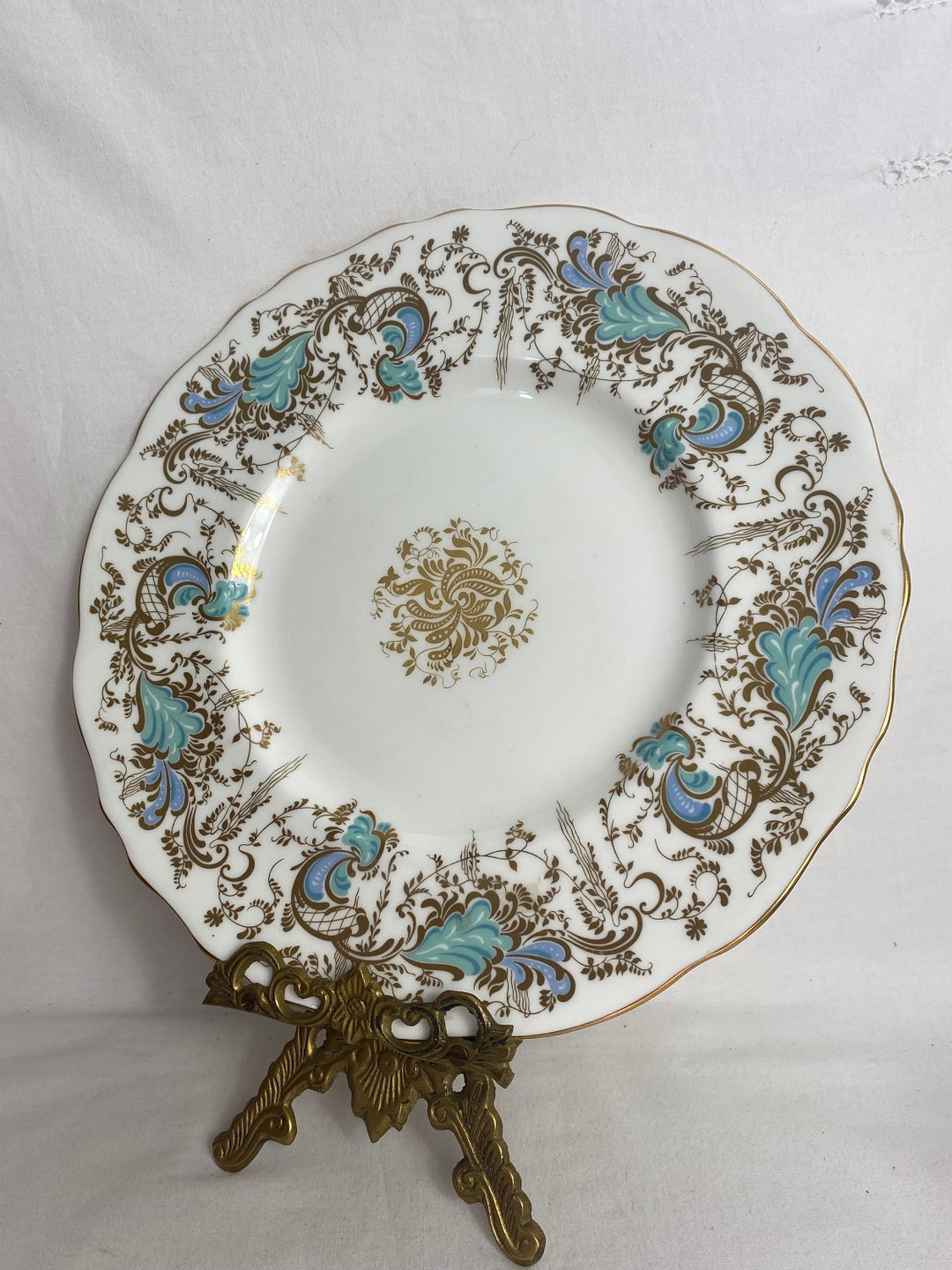 Vintage Bone China Plate Royal Cauldon Gainsborough Pattern 1950-1962 ...
