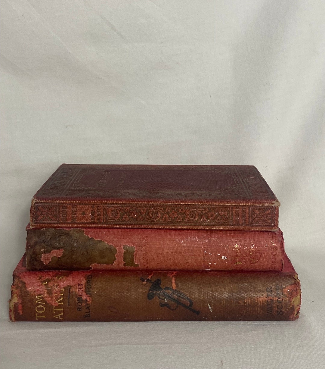 Antique Book Bundle - Old Books - Decorative Book Set - Vintage Prop ...
