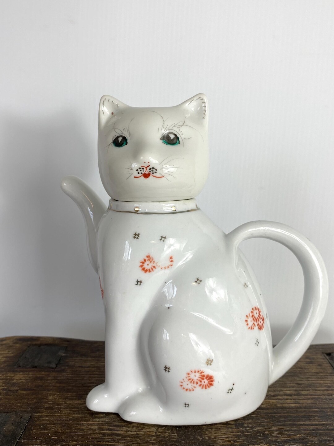Vintage Cat Teapot - Chinese Cat Teapot - Novelty Tea Pot - Decorative ...