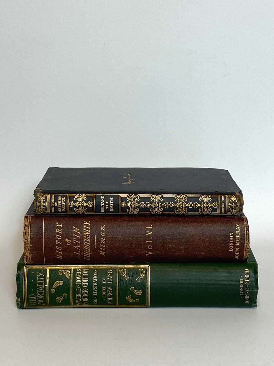 Antique Book Bundle Old Books Decorative Book Set Prop Display Vintage ...
