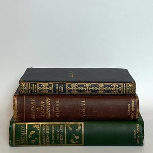 Antique Book Bundle Old Books Decorative Book Set Prop Display Vintage ...