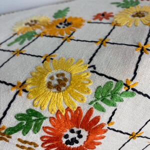 Vintage 1950s Embroidered Linen Tea Cosy Cover: Floral Design - Etsy