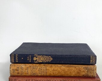 Antique Book Bundle - Old Books - Decorative Book Set - Vintage Prop ...