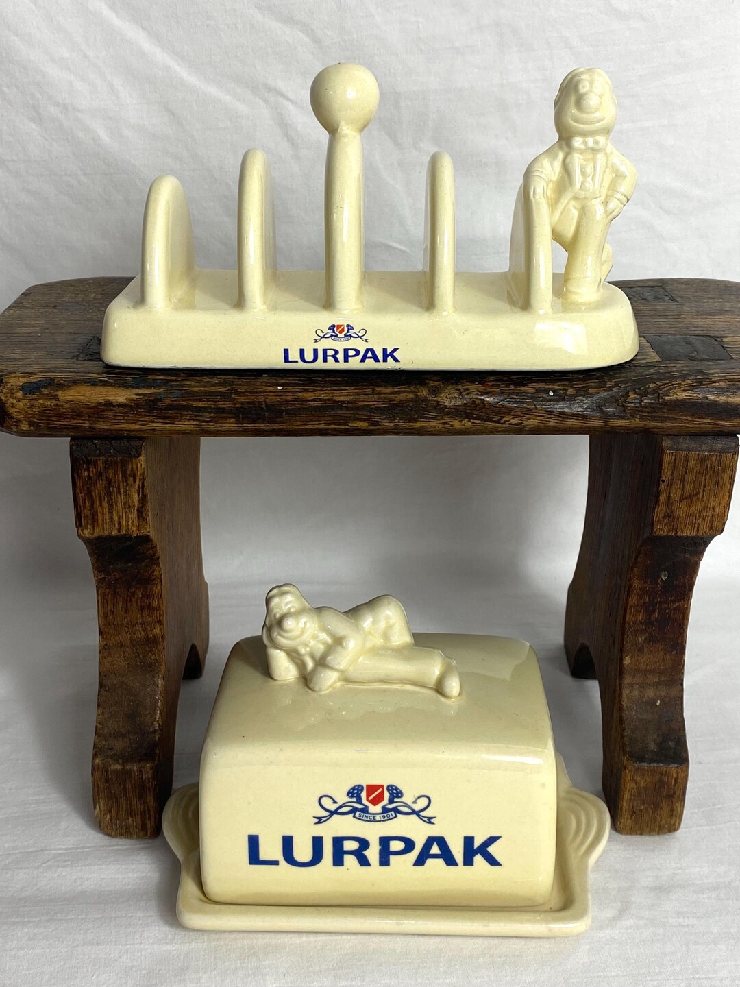 Vintage Lurpack Toast Rack and Butter Dish - 1980s Douglas the Butter ...