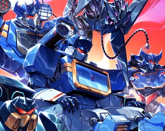 Soundwave & Laserbeak | Transformers Skybound Print - Etsy